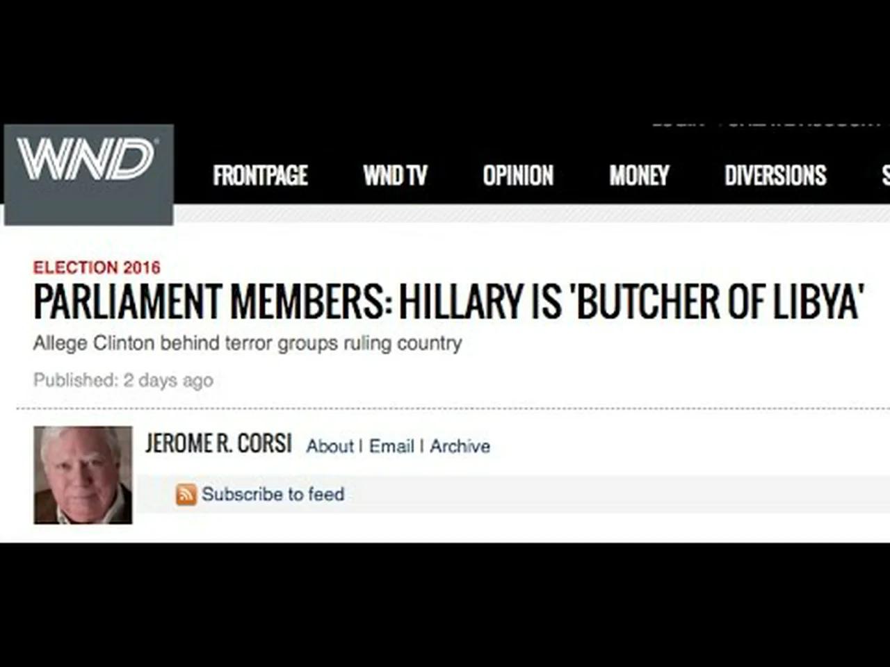 SR #1207 –Hillary Clinton is the “Butcher of Libya” say Libyan Pols ...