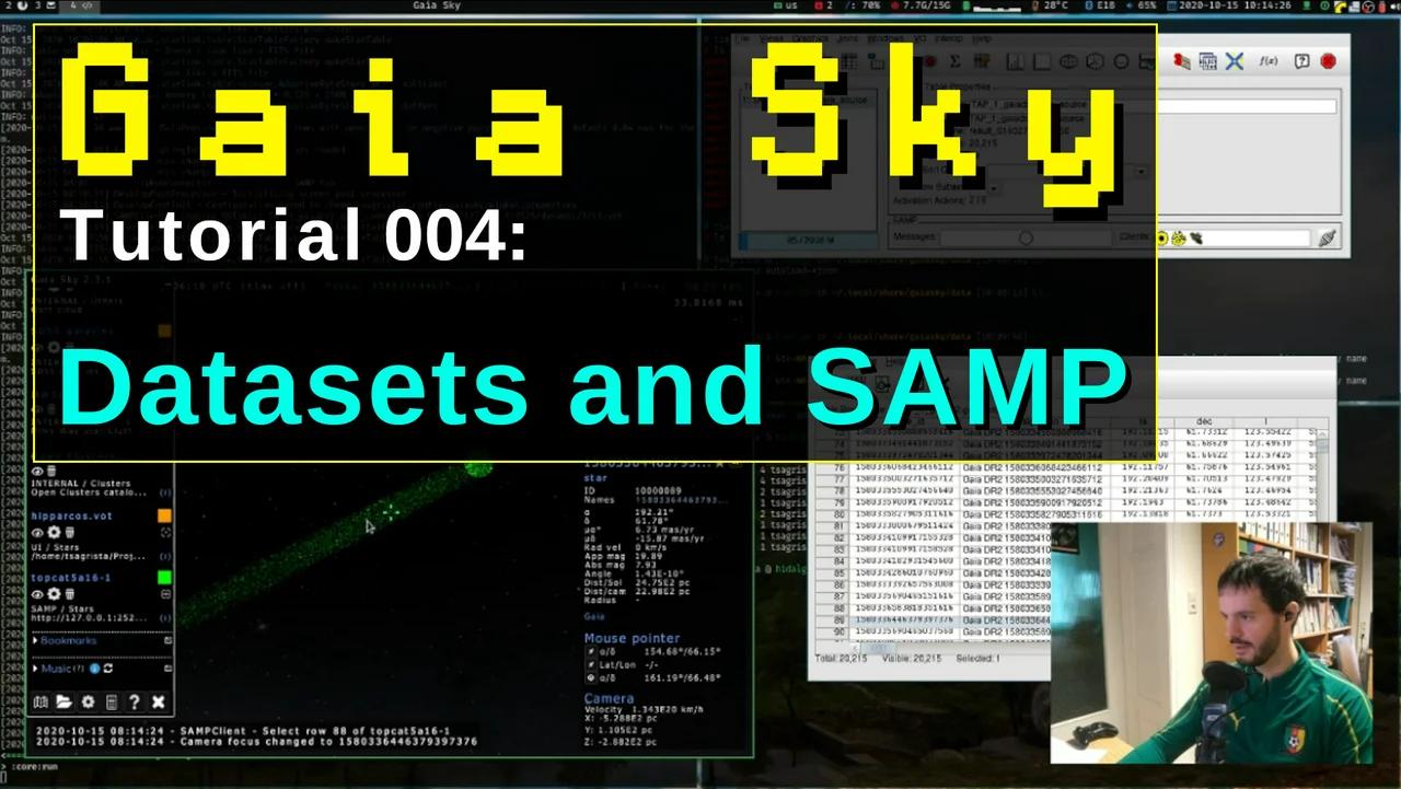 Gaia Sky 2.3.1 - Tutorial 4: Datasets and SAMP