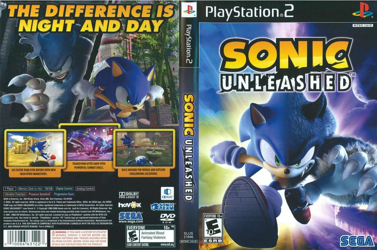 SONIC UNLEASHED COVER - CARATULA PLAYSTATION 2 PS2COVERS