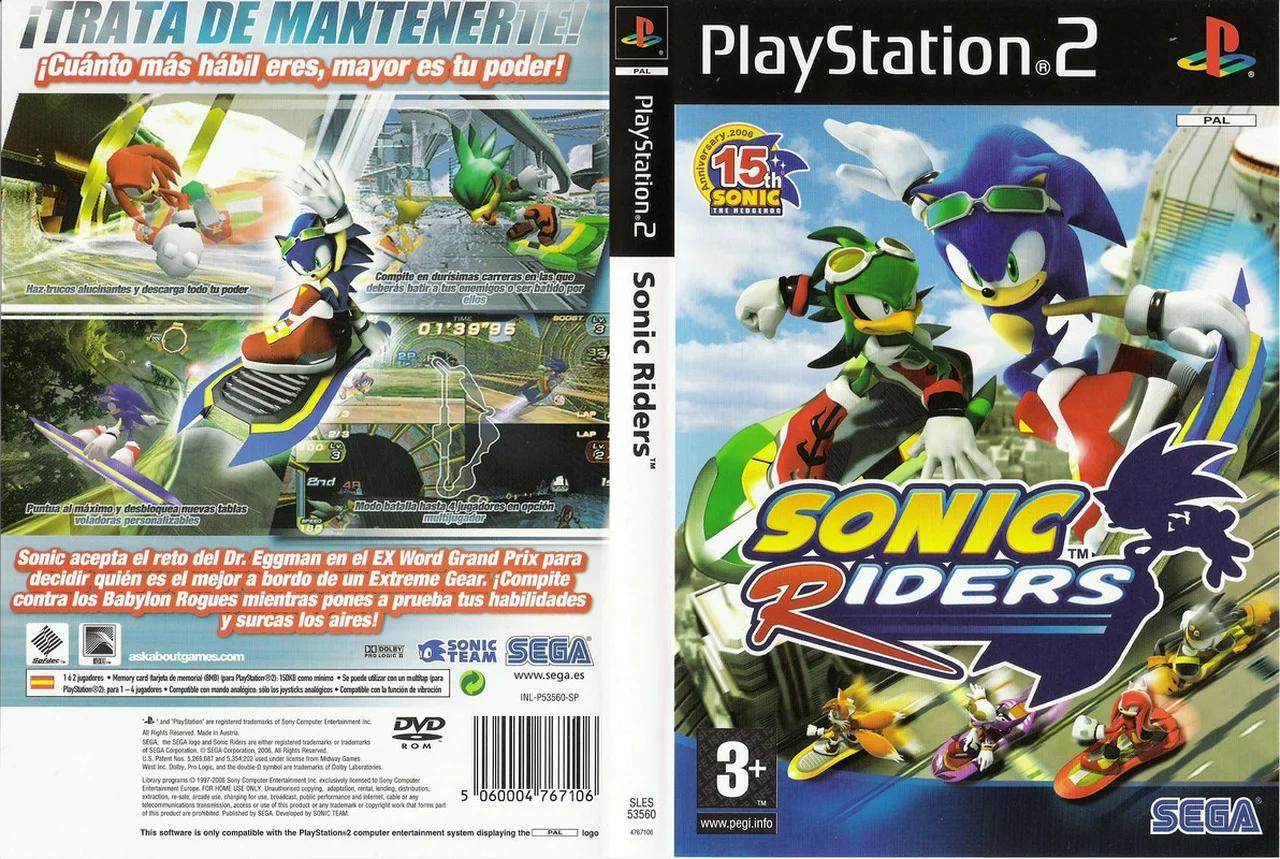 SONIC RIDERS COVER - CARATULA PLAYSTATION 2 PS2COVERS