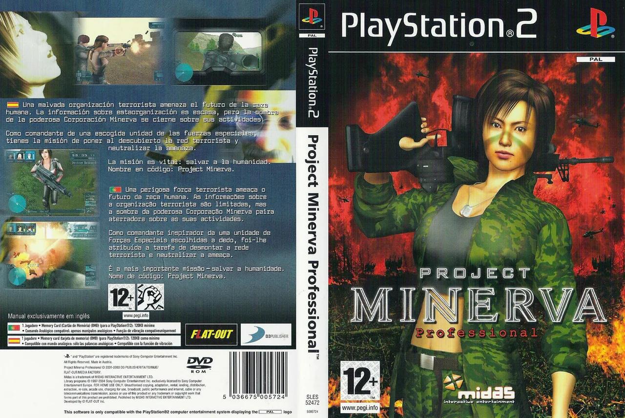 PROJECT MINERVA PROFESSIONAL COVER - CARATULA PLAYSTATION 2 PS2COVERS