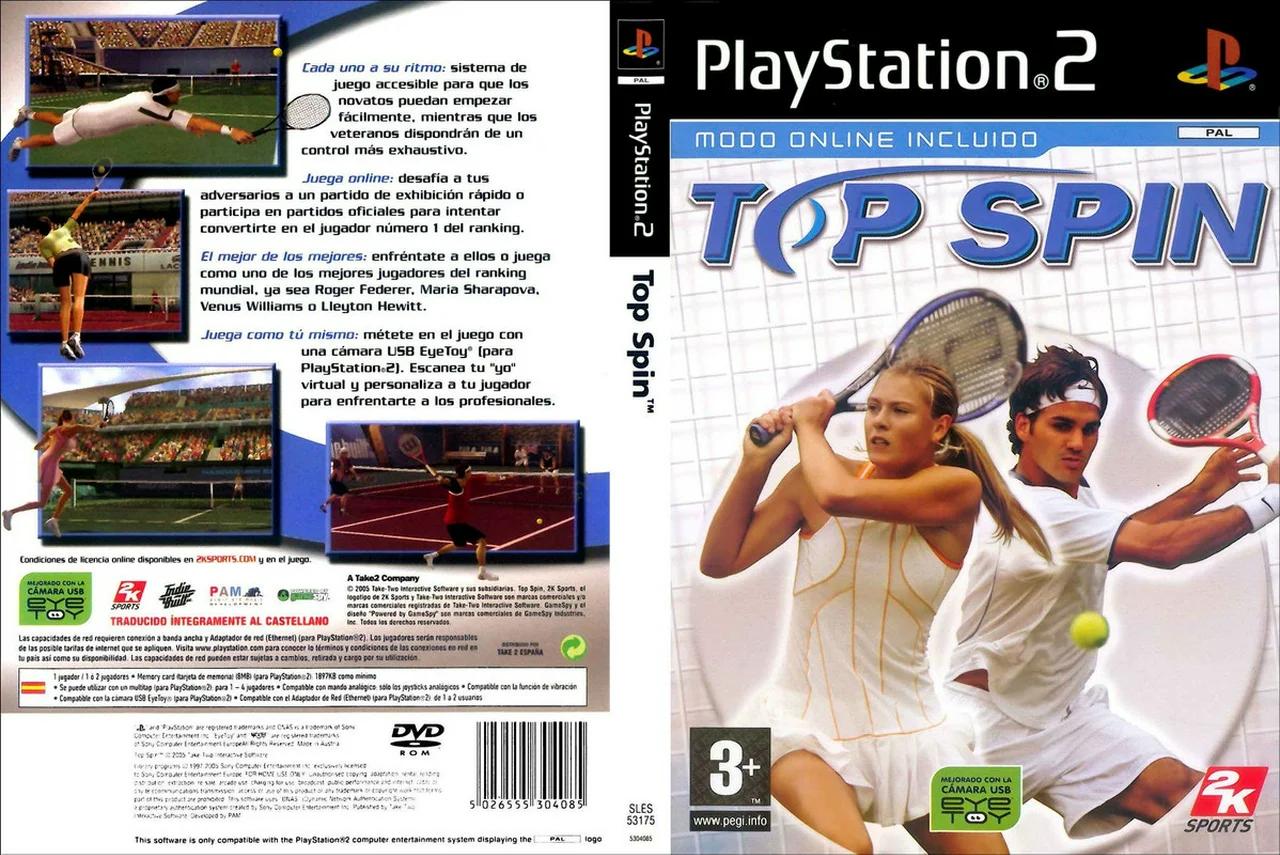TOP SPIN COVER - CARATULA PLAYSTATION 2 PS2COVERS
