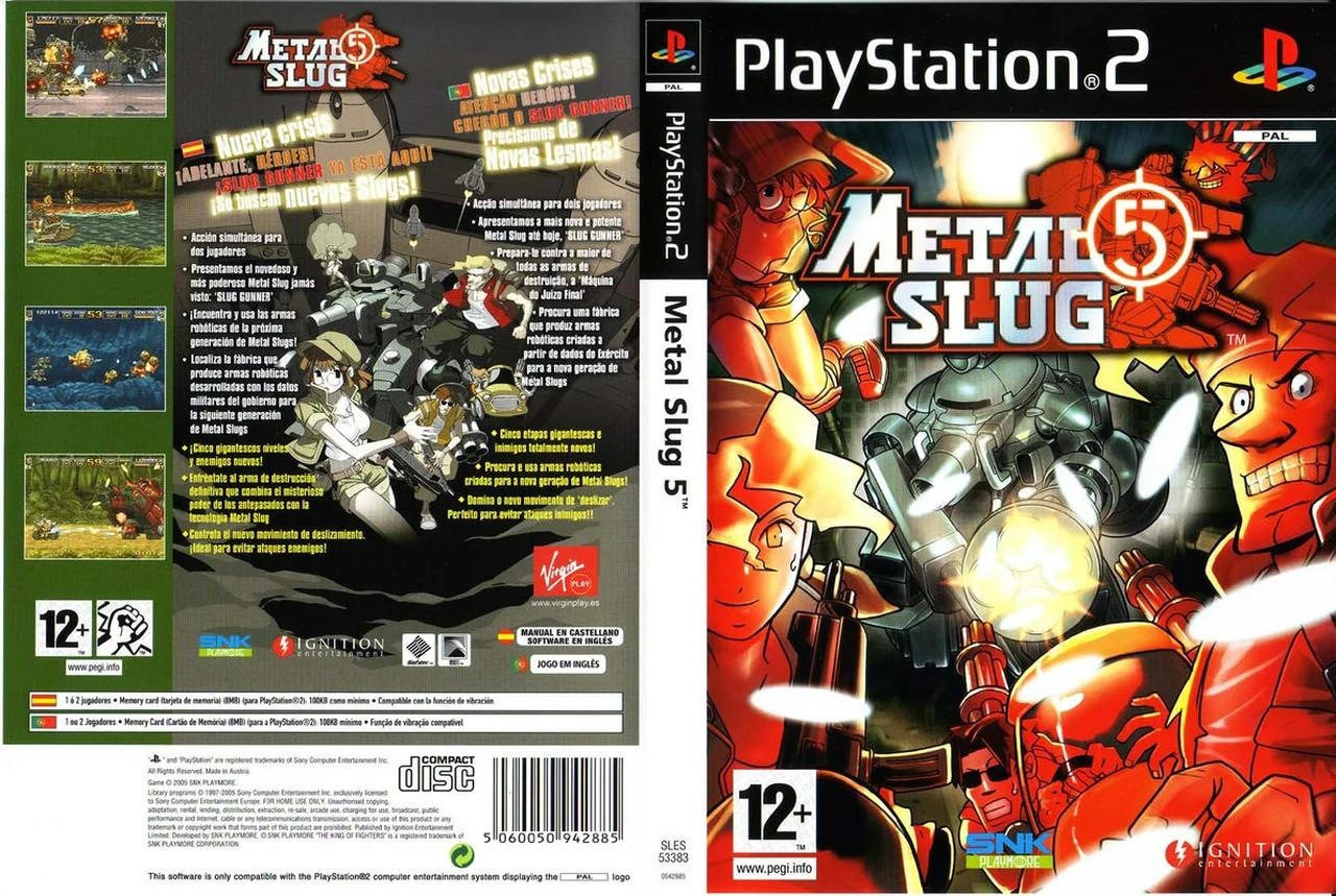 METAL SLUG 5 COVER - CARATULA PLAYSTATION 2 PS2COVERS
