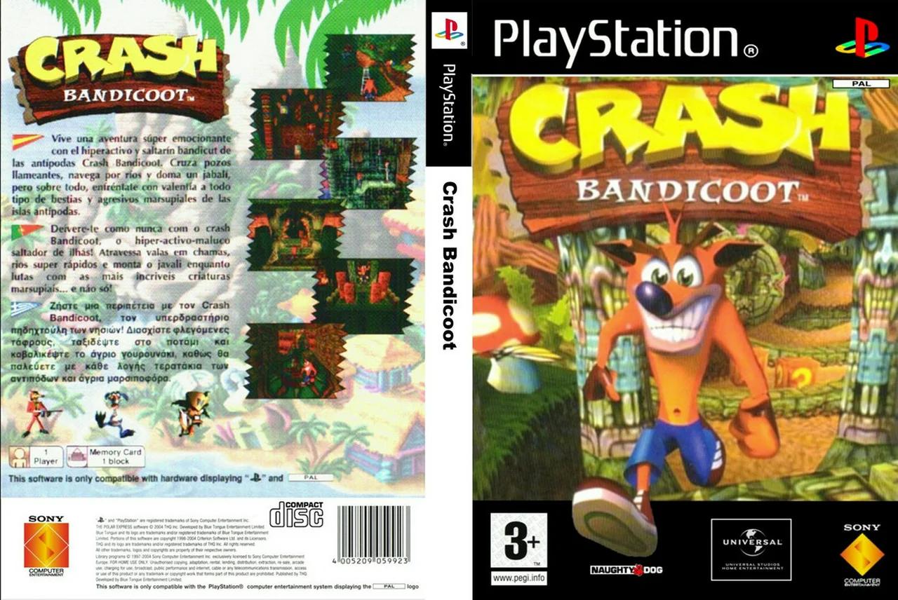 CRASH BANDICOOT COVER PS2 VERSION - CARATULA PLAYSTATION 2 PS2COVERS