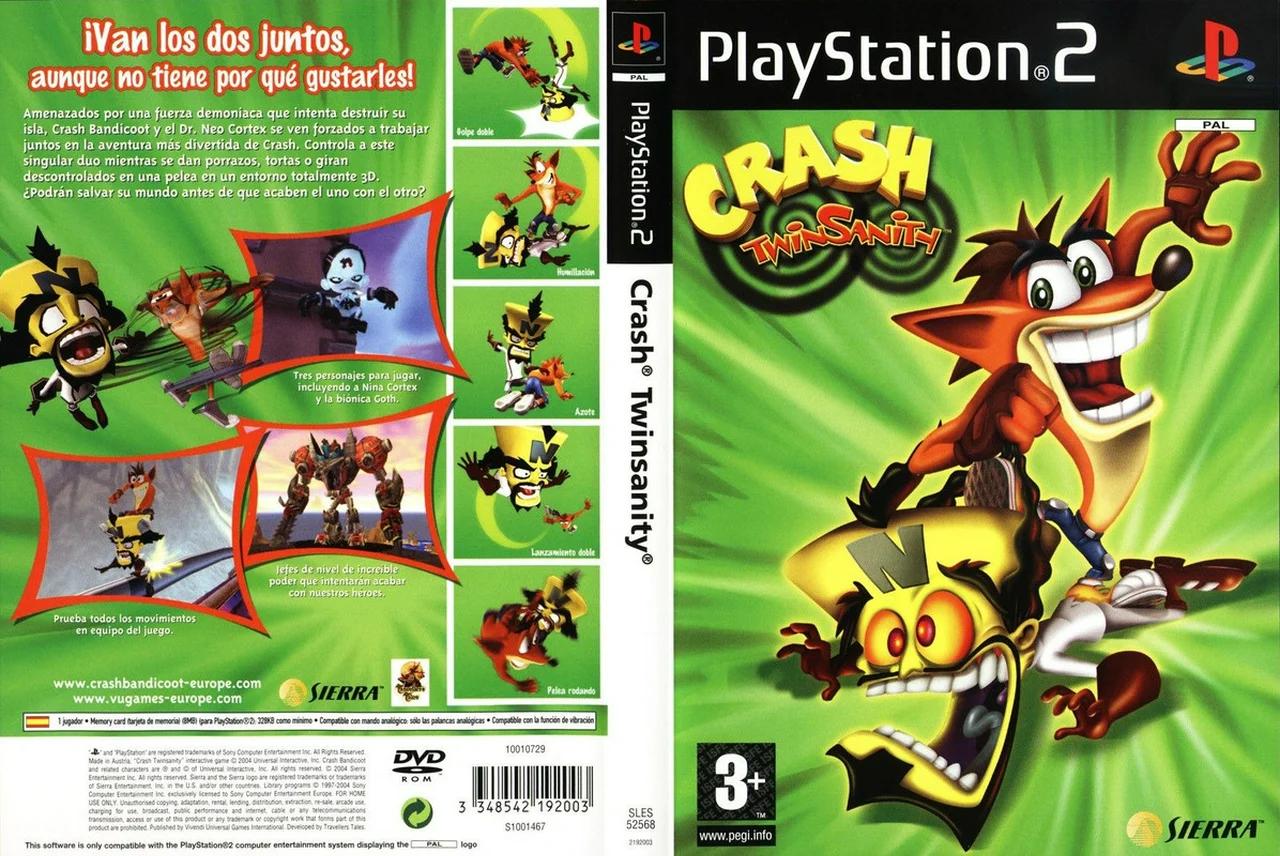 CRASH TWINSANITY COVER - CARATULA PLAYSTATION 2 PS2COVERS
