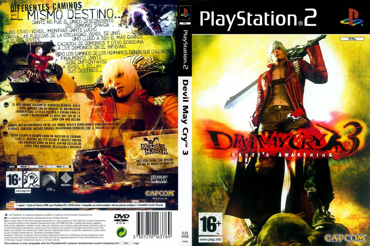 DEVIL MAY CRY 3 COVER - CARATULA PLAYSTATION 2 PS2COVERS