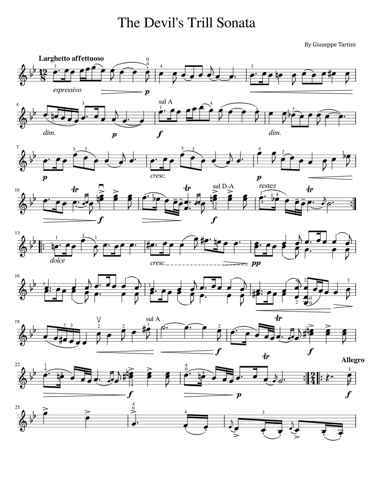 Tartini - Devil's Trill Sonata