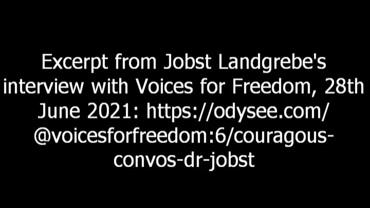 Jobst Landgrebe's introduction from an interview with Voices for Freedom