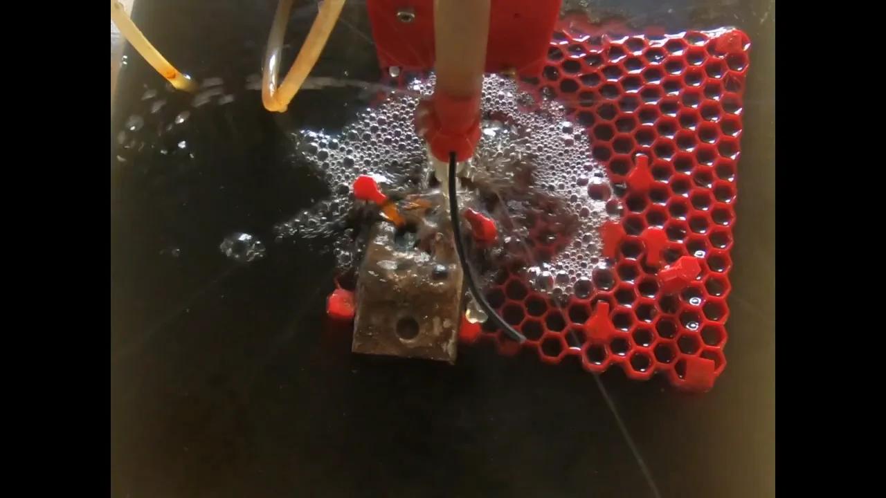 Testing out the flow on the new nozzles