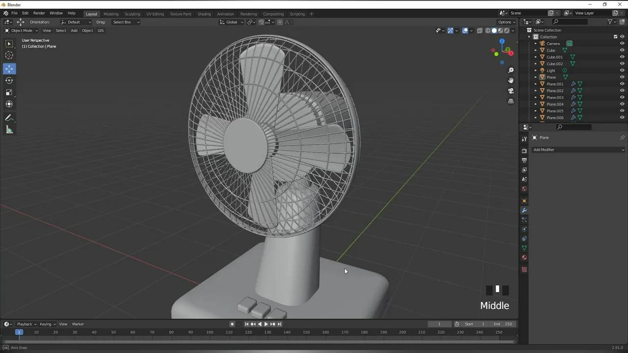 How to Model Fan in Blender