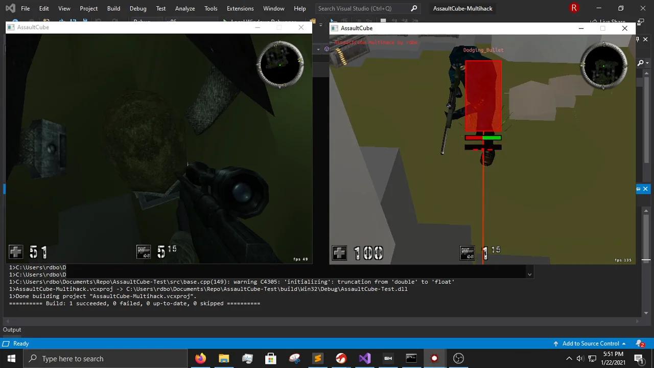 Assault Cube - Teleport Items Test