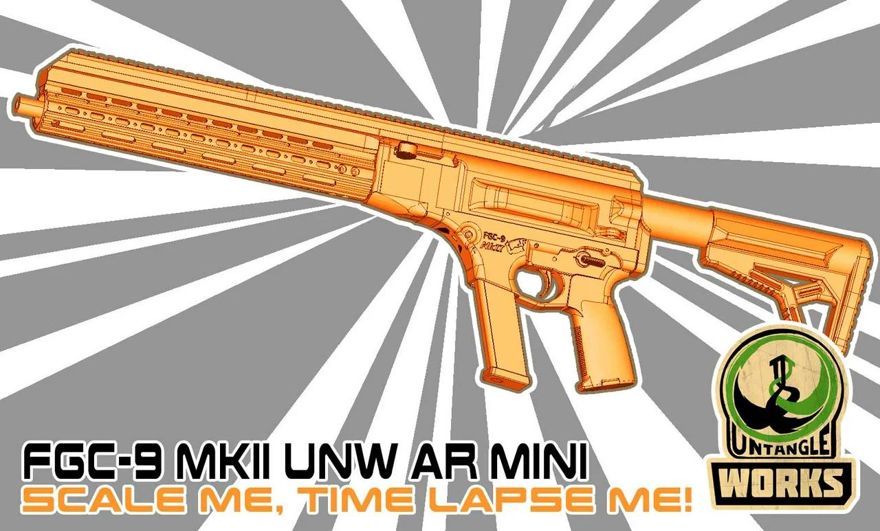 FGC-9 MKII MINI UNW AR-15 shroud Mini 1/3 1/4 1/6 scale