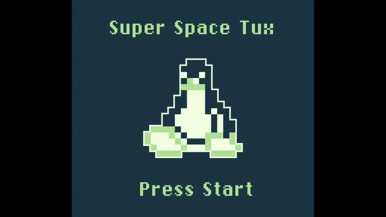 "Super Space Tux" - Working on a new Gameboy game... staring the Linux ...