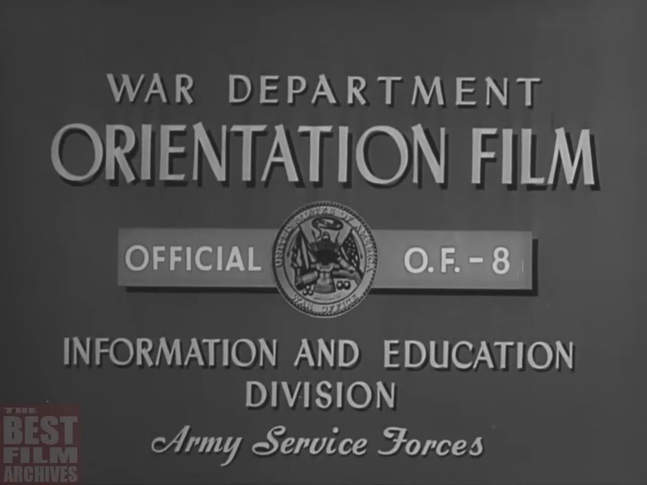 WW2 Training Film for US Troops Occupying Germany - Your Job in Germany ...