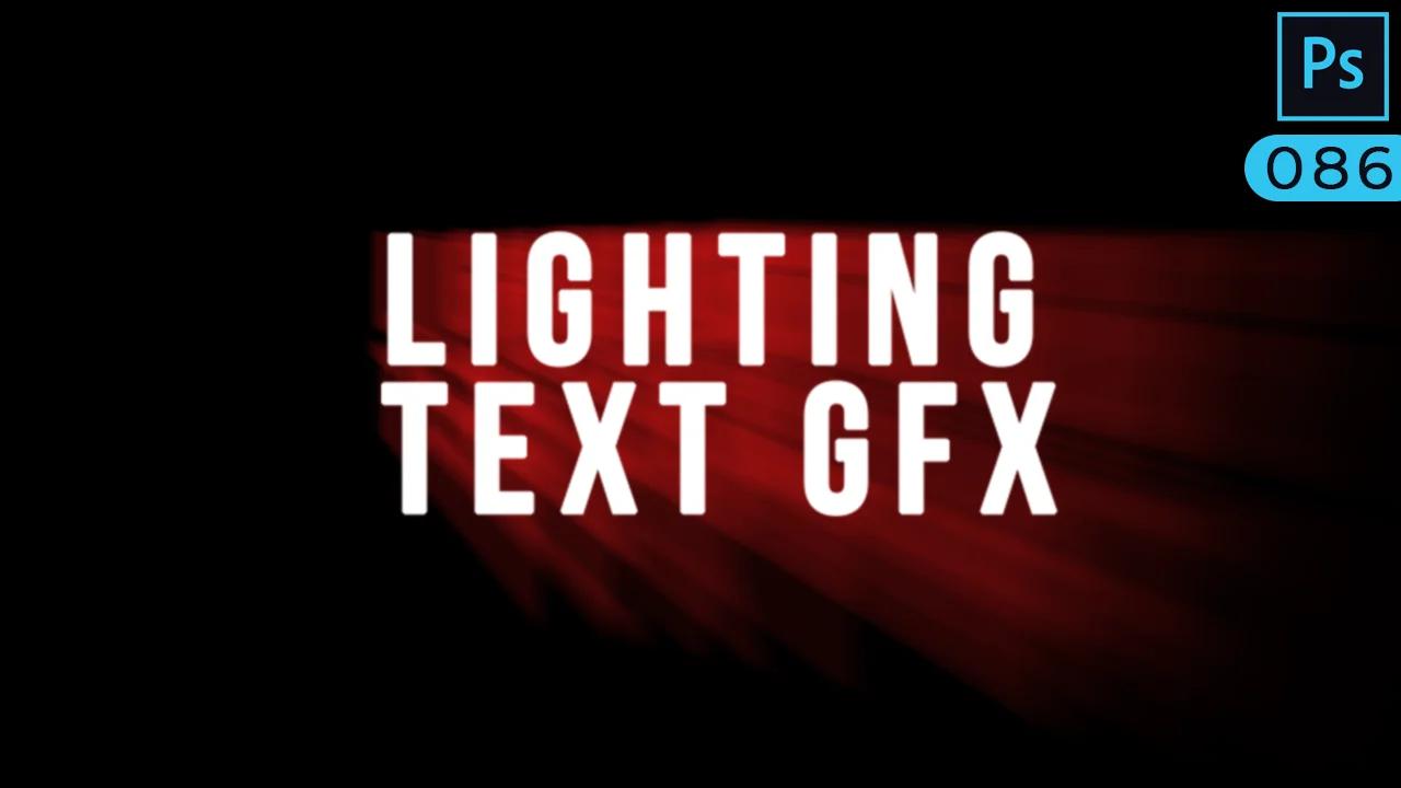 3D text light effect in Adobe Photoshop