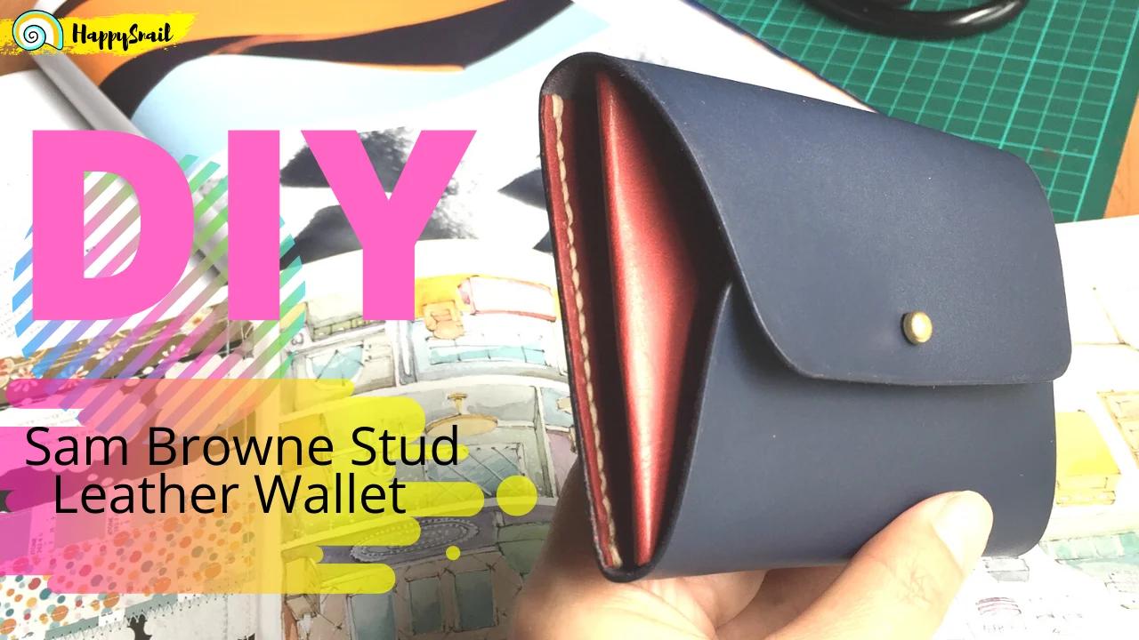 HOW TO Make Sam Browne Stud Leather Wallet | Handmade Card Holder with ...