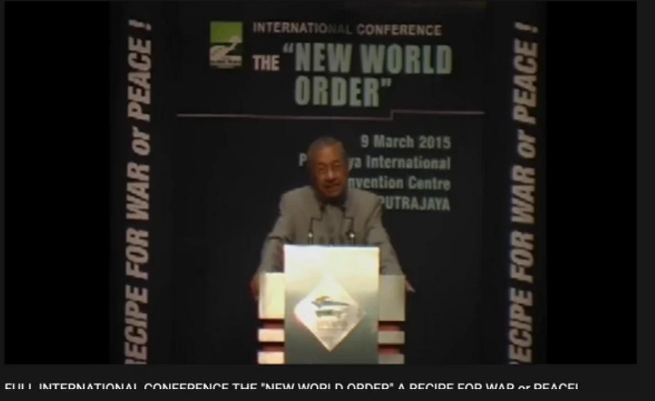 Ex Prime Minister Of Malaysia Mahathir Mohamad explains the New World ...