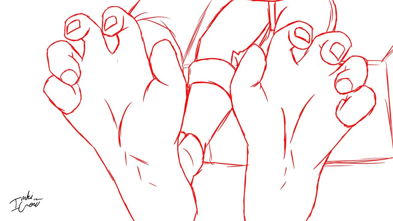 Sketched Monkey Foot Transformation + Growth