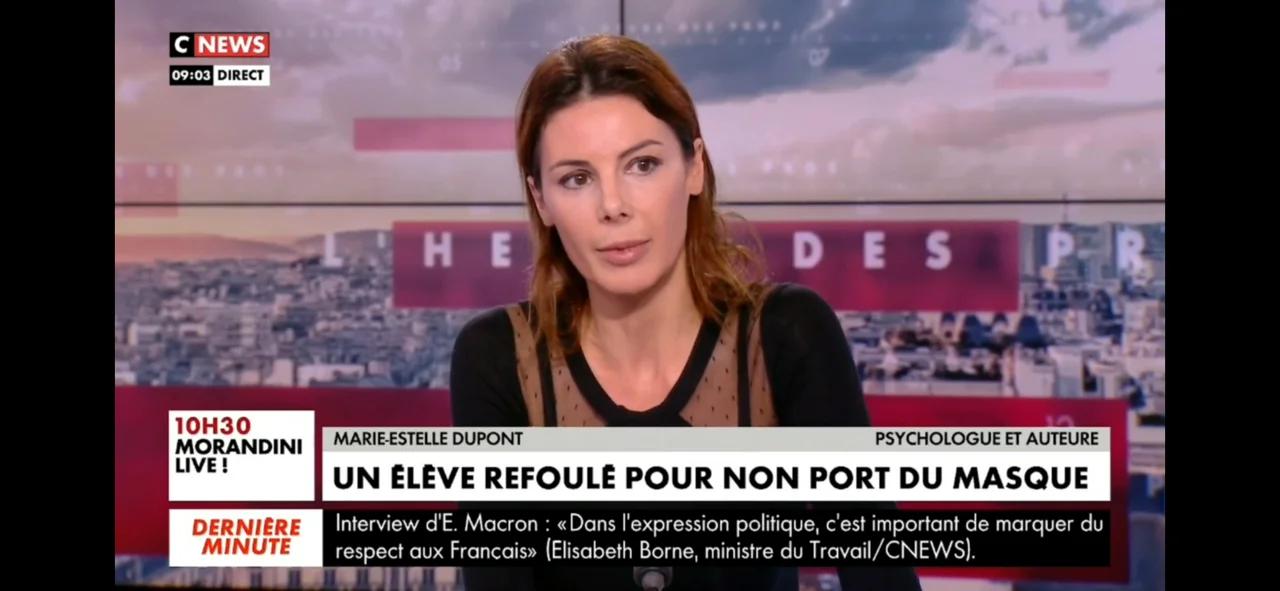 Bravo à Marie Estelle Dupont : "je reste à ma place de psychologue ...