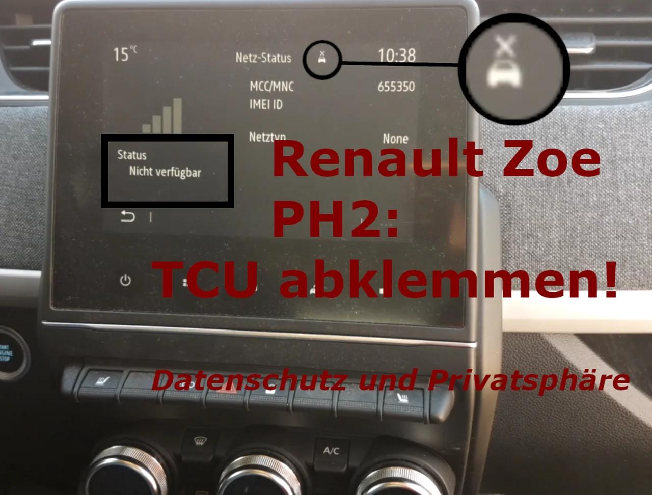 Renault ZOE PH2 / Phase 2 - TCU reversibel deaktivieren ...
