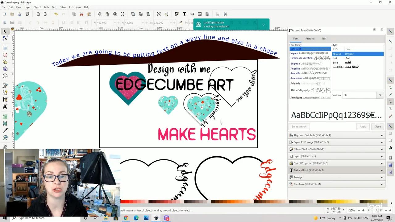 Inkscape Tutorial How To Put Text In A Wavy Line