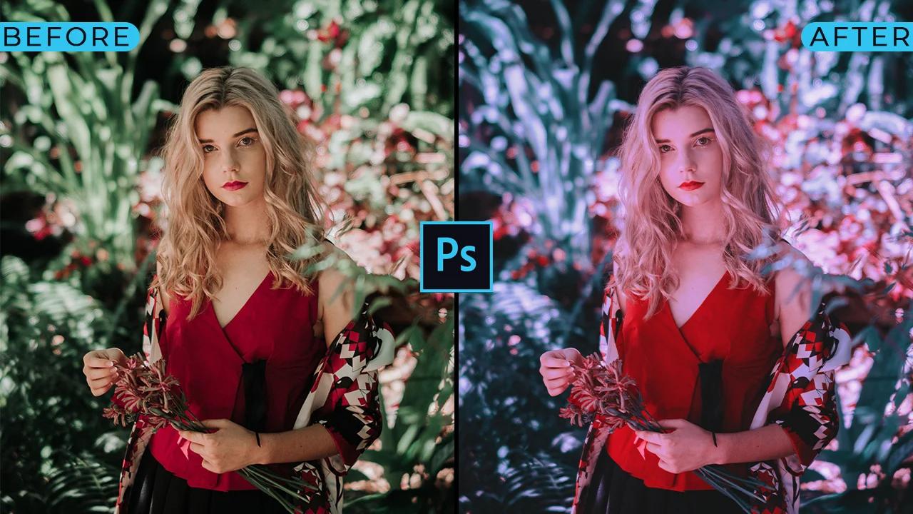 Create a dreamy blue photo filter in Photoshop