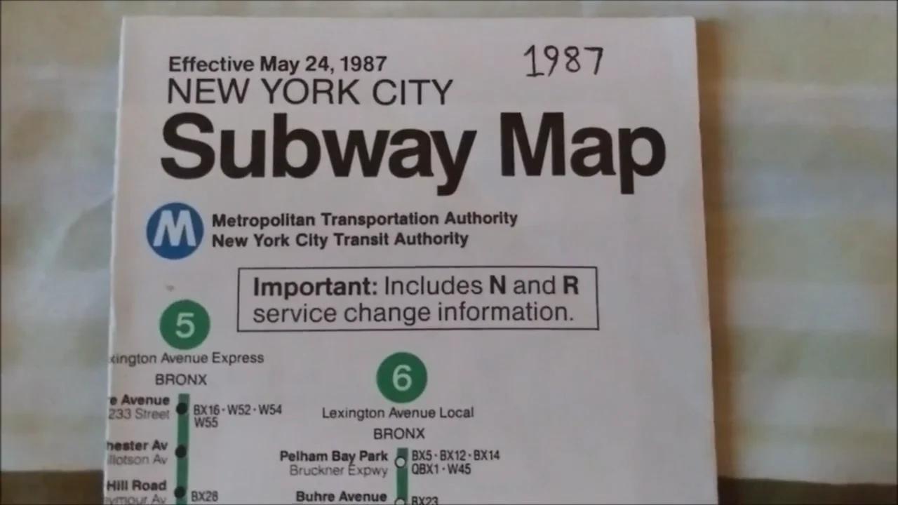 The May 1987 NYC Subway Map