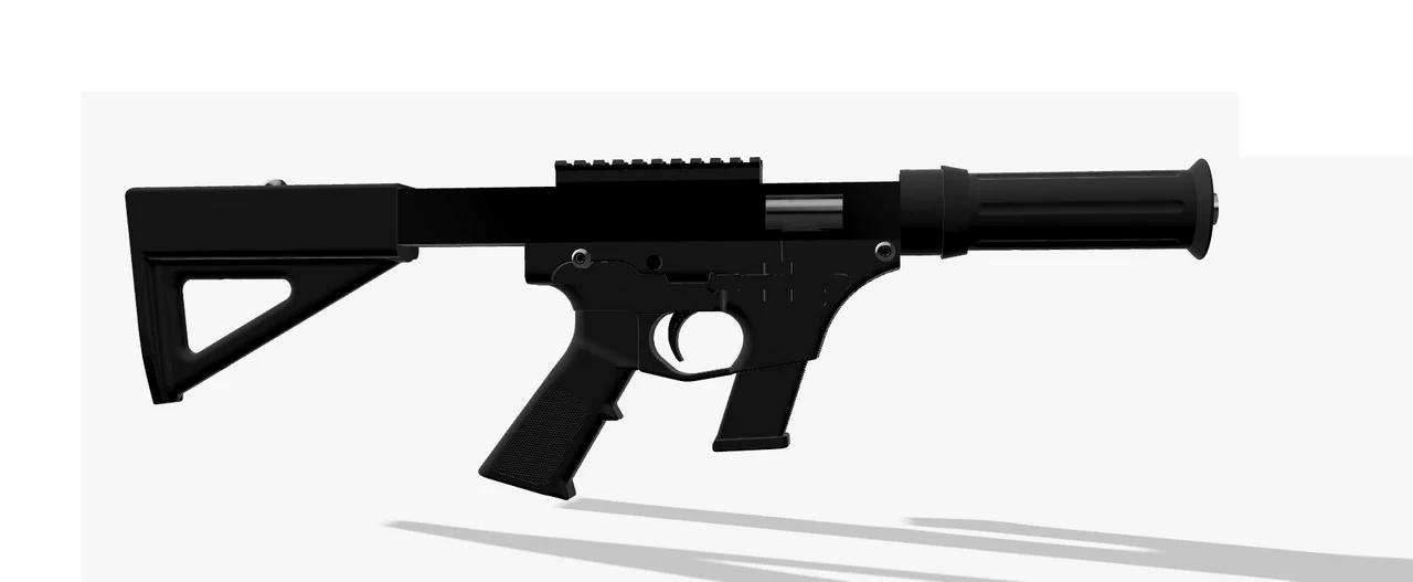 Professor Parabellum's Hybrid Square Tube SMG