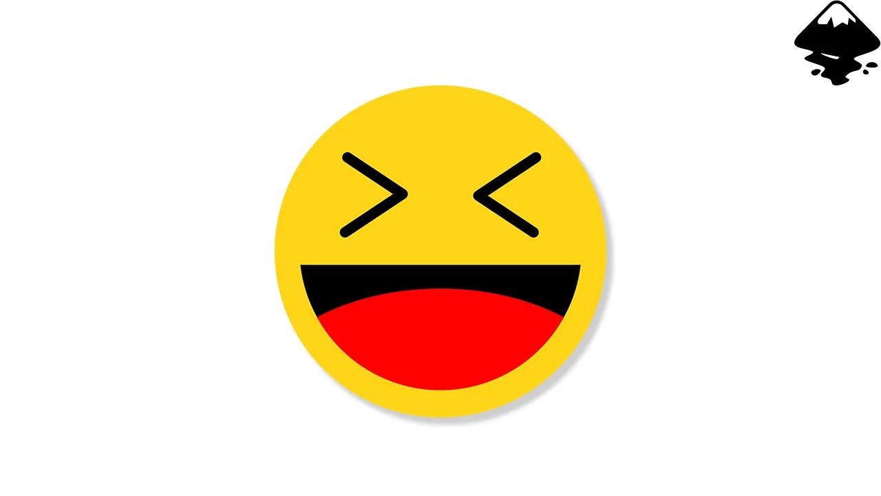 How to create a laughing emoji in Inkscape