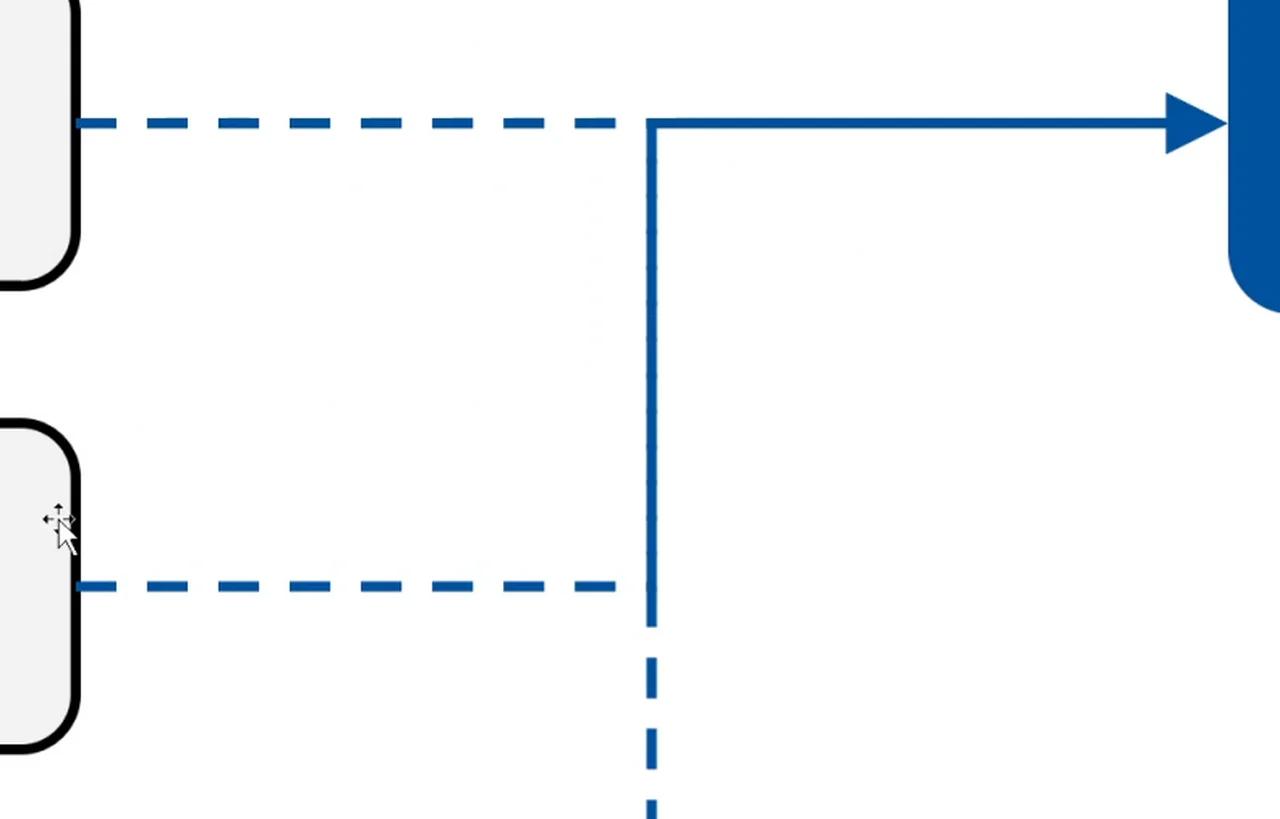 Powerpoint dashed connector overlap