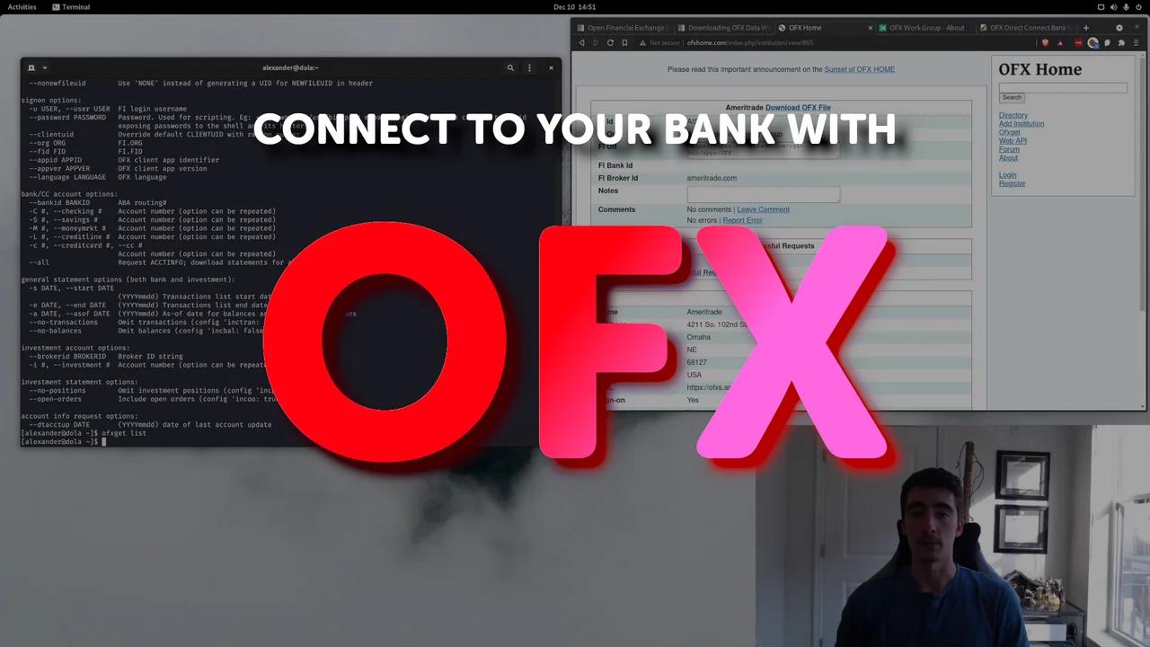 Connect to your Bank with OFX - XML Banking/Financial API