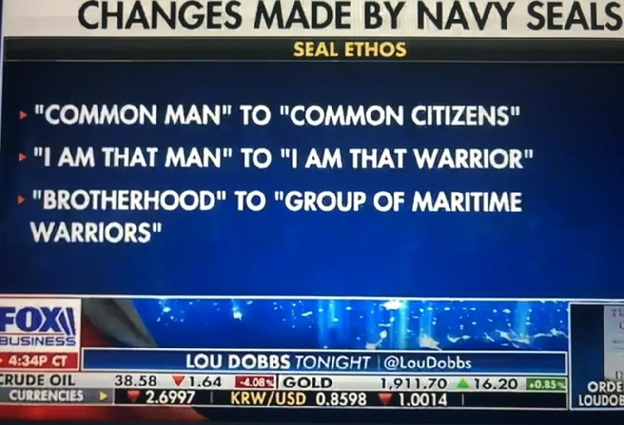 The US Navy Seals have joined the woke mob