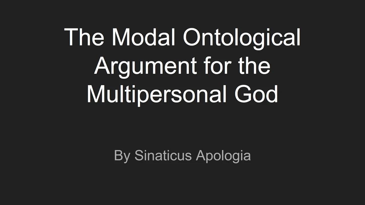 The Modal Ontological Argument for the Multipersonal God