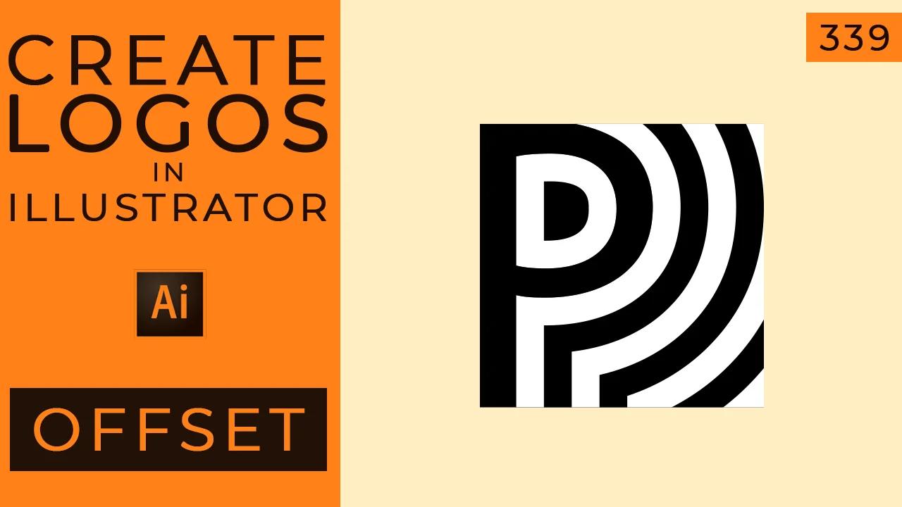 Create an offset letter logo design in Adobe Illustrator