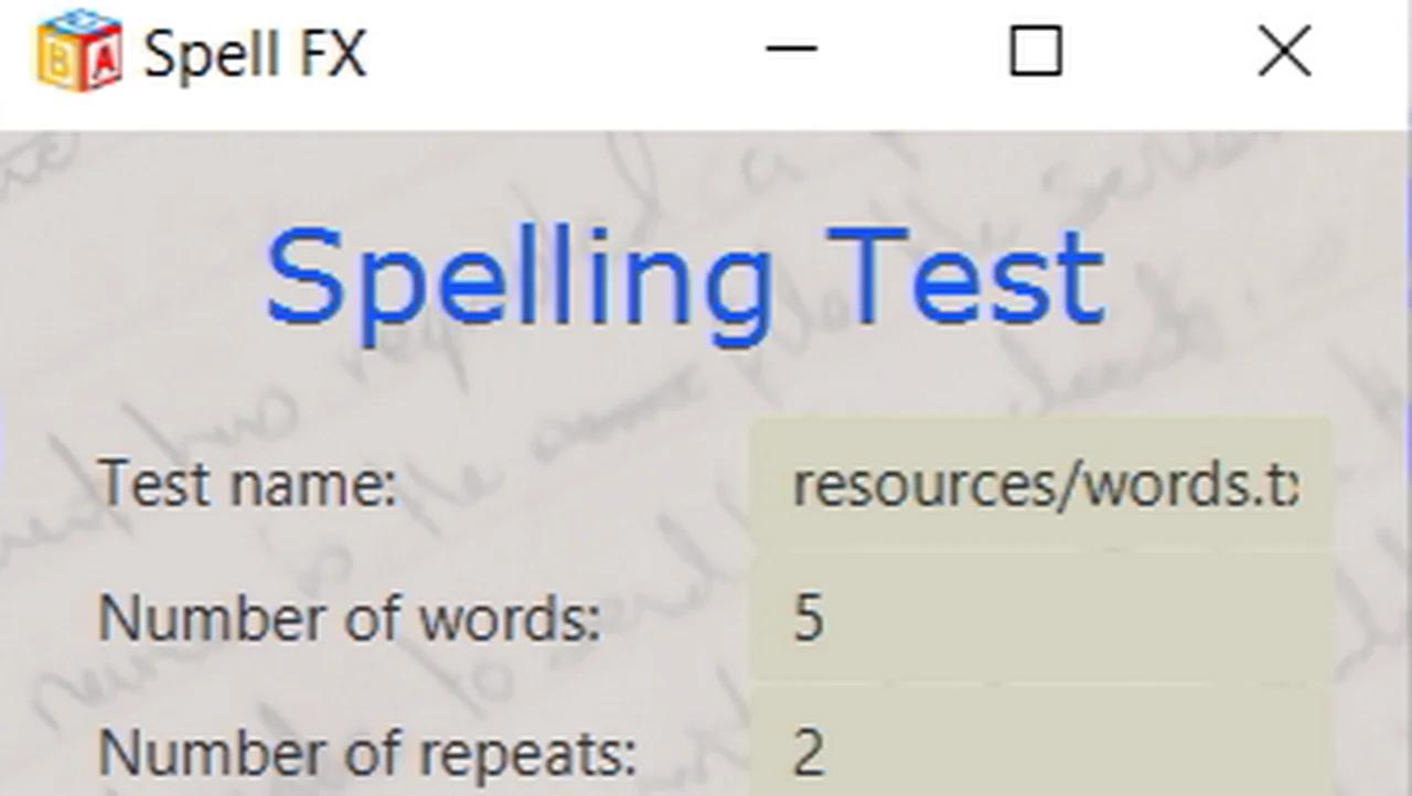 JavaFX Spelling Test Application packaged for deployment JavaFX Spelling Test Application packaged for deployment