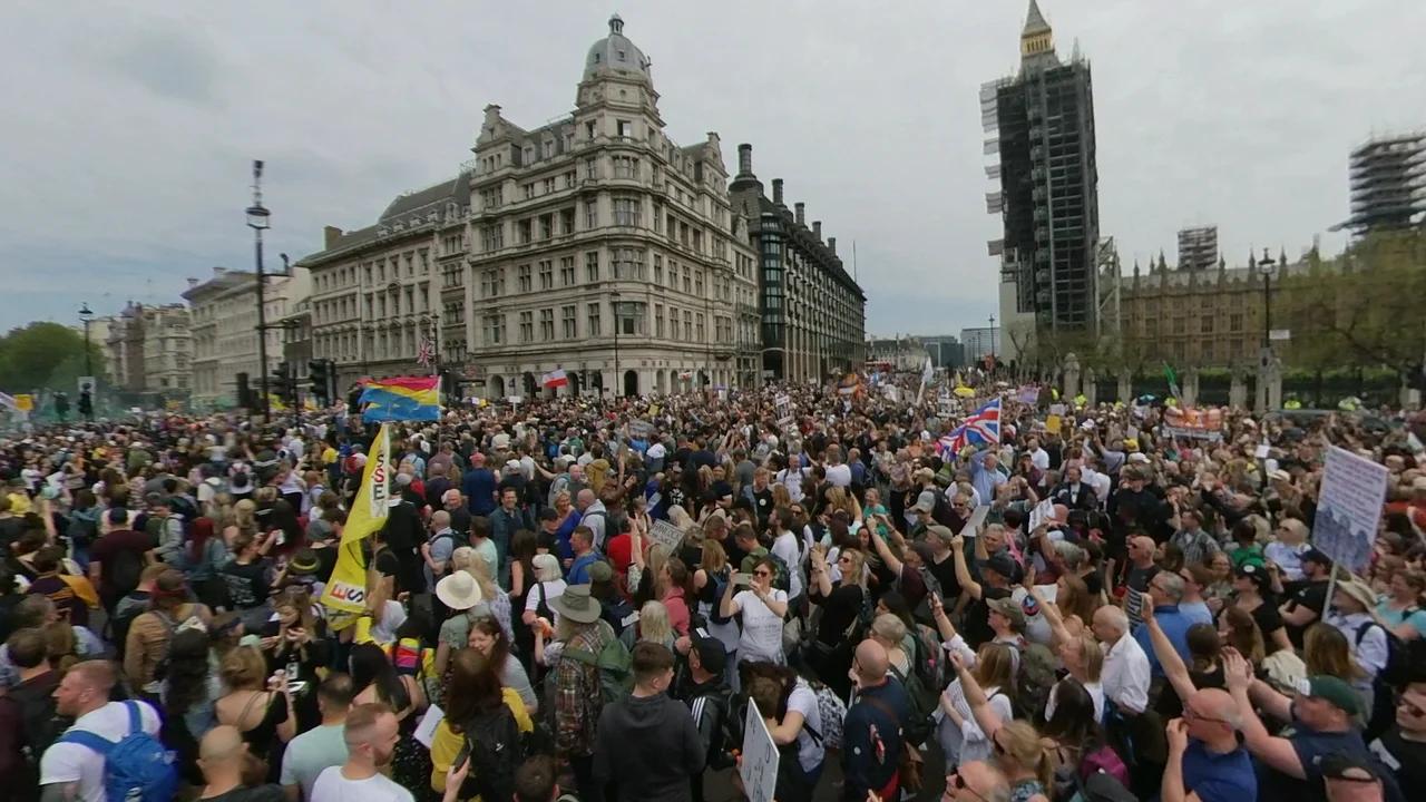 London freedom protest, 29th May 2021.