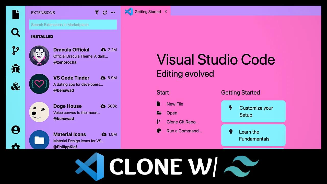 Recreating Visual Studio Code's UI with Tailwind CSS [Suboptimal Clone #5]