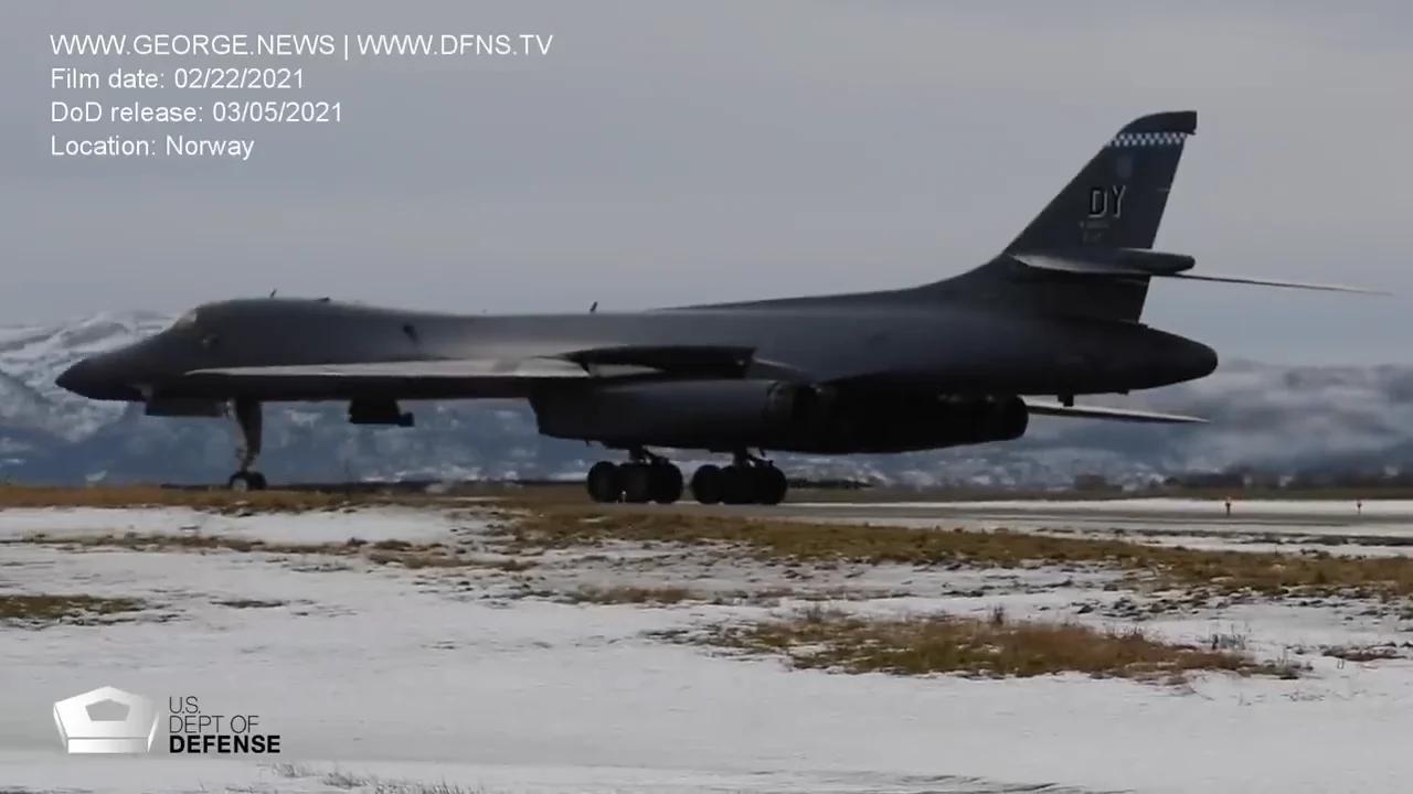 US B-1B Lancer bombers arrive in Europe. Baltic States Flyover, 03_03_2021