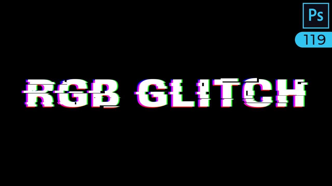 RGB Glitch text effect in Adobe Photoshop