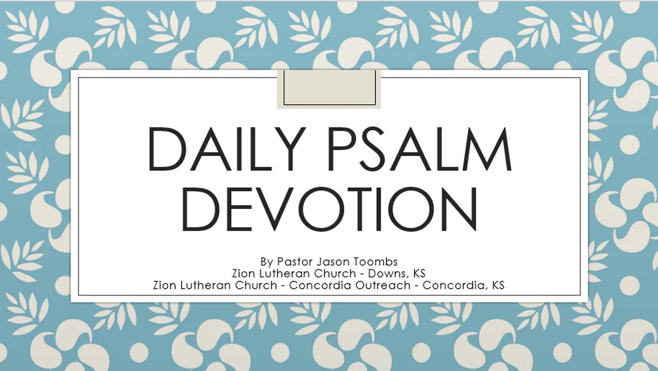 Psalm 5 Devotion