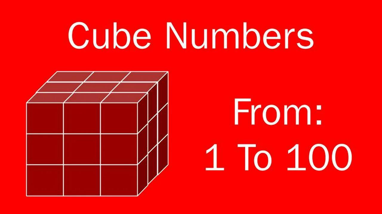 Cube Numbers - 1 To 100