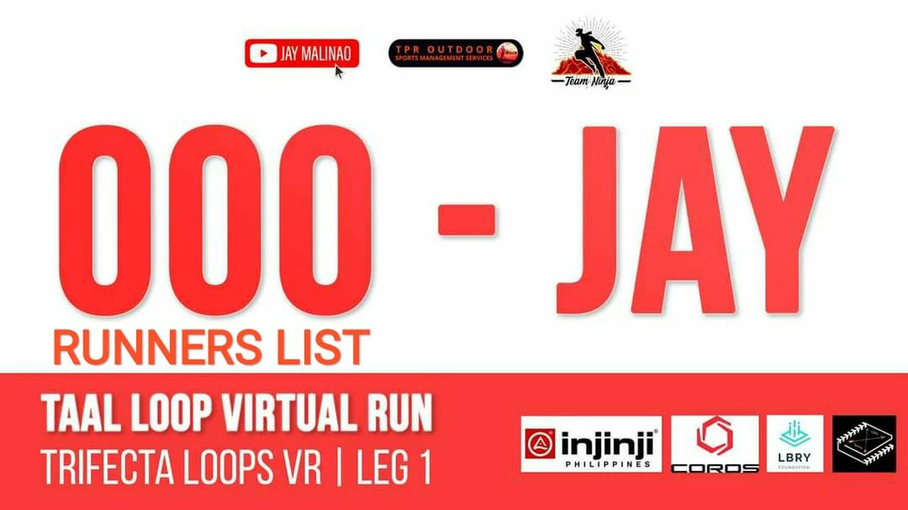 Taal Loop Virtual Run - Runners List