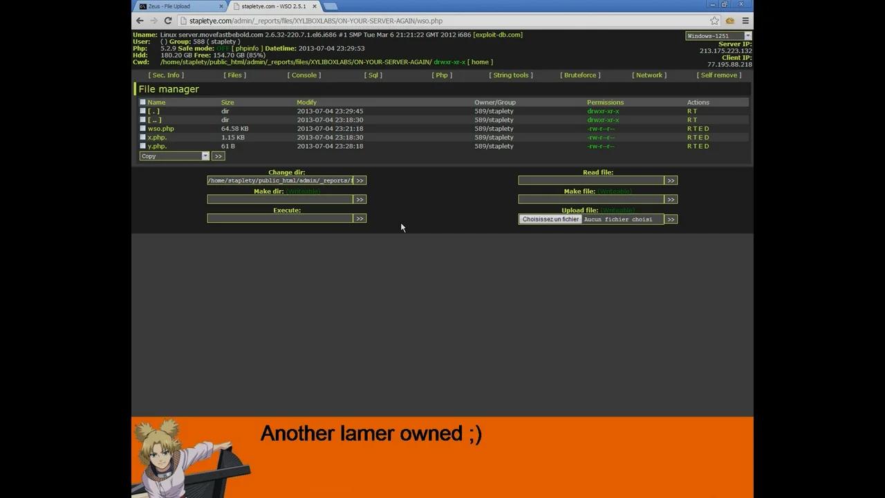 Zeus Botnet File Upload Vulnerability