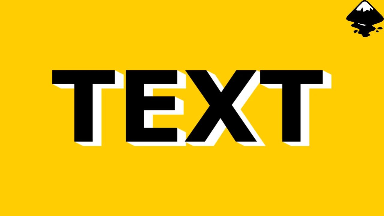 How to create a simple 3D Text Effect in Inkscape