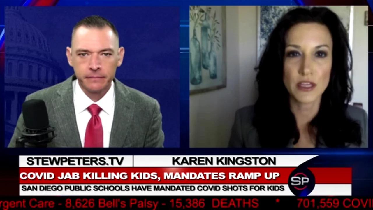 Stew Peters with Karen Kingston - Biological Warfare on Kids - Mandates ...