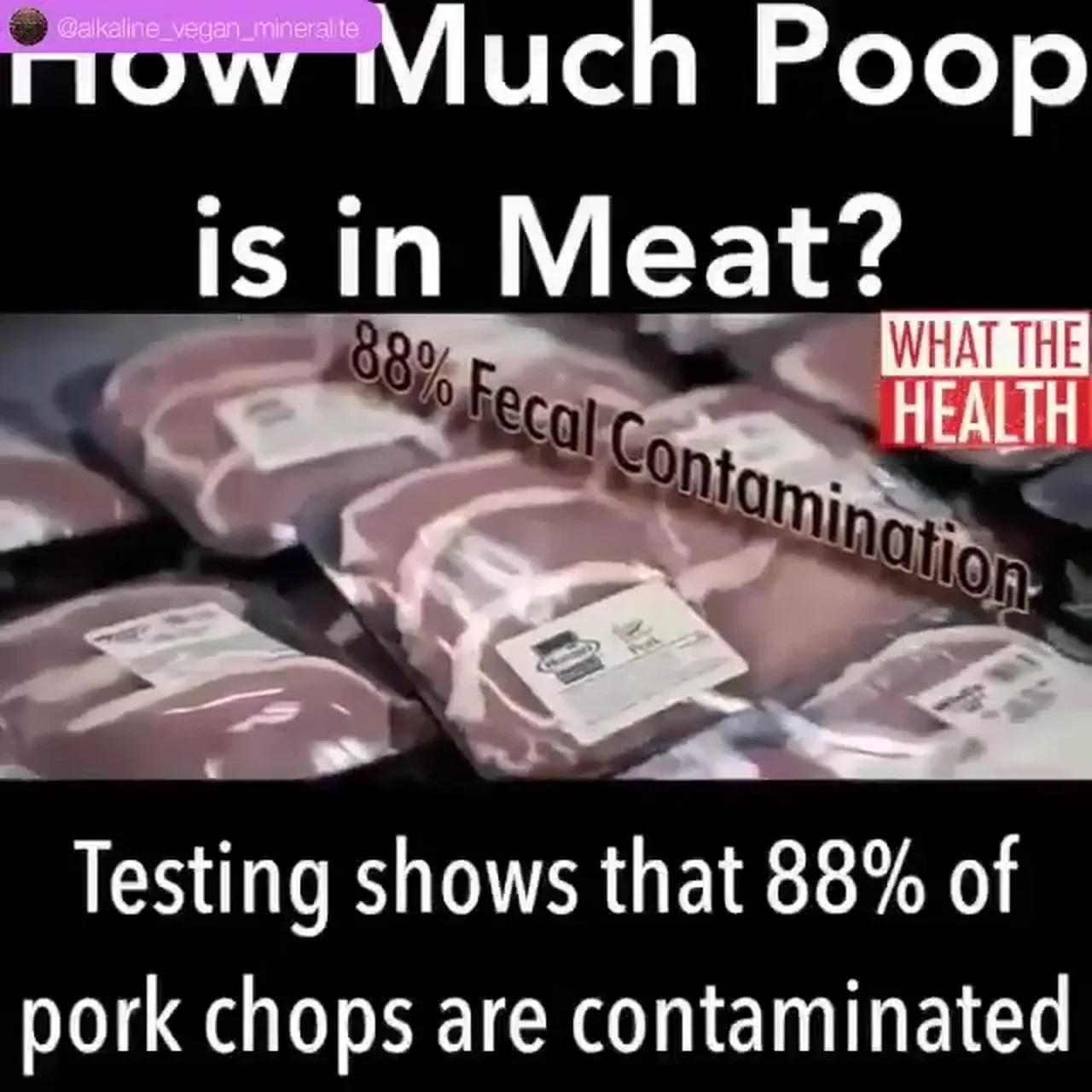 Poop in Meat