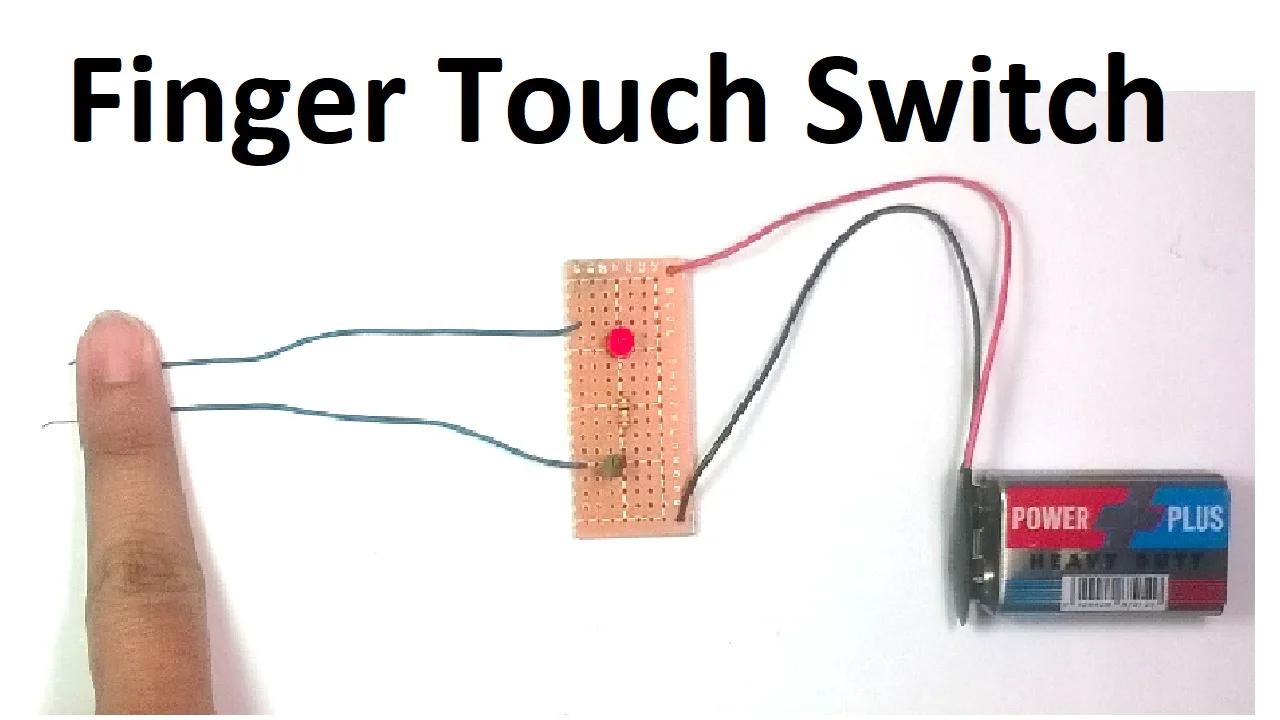 How to make simple touch switch using 2n2222 transistor
