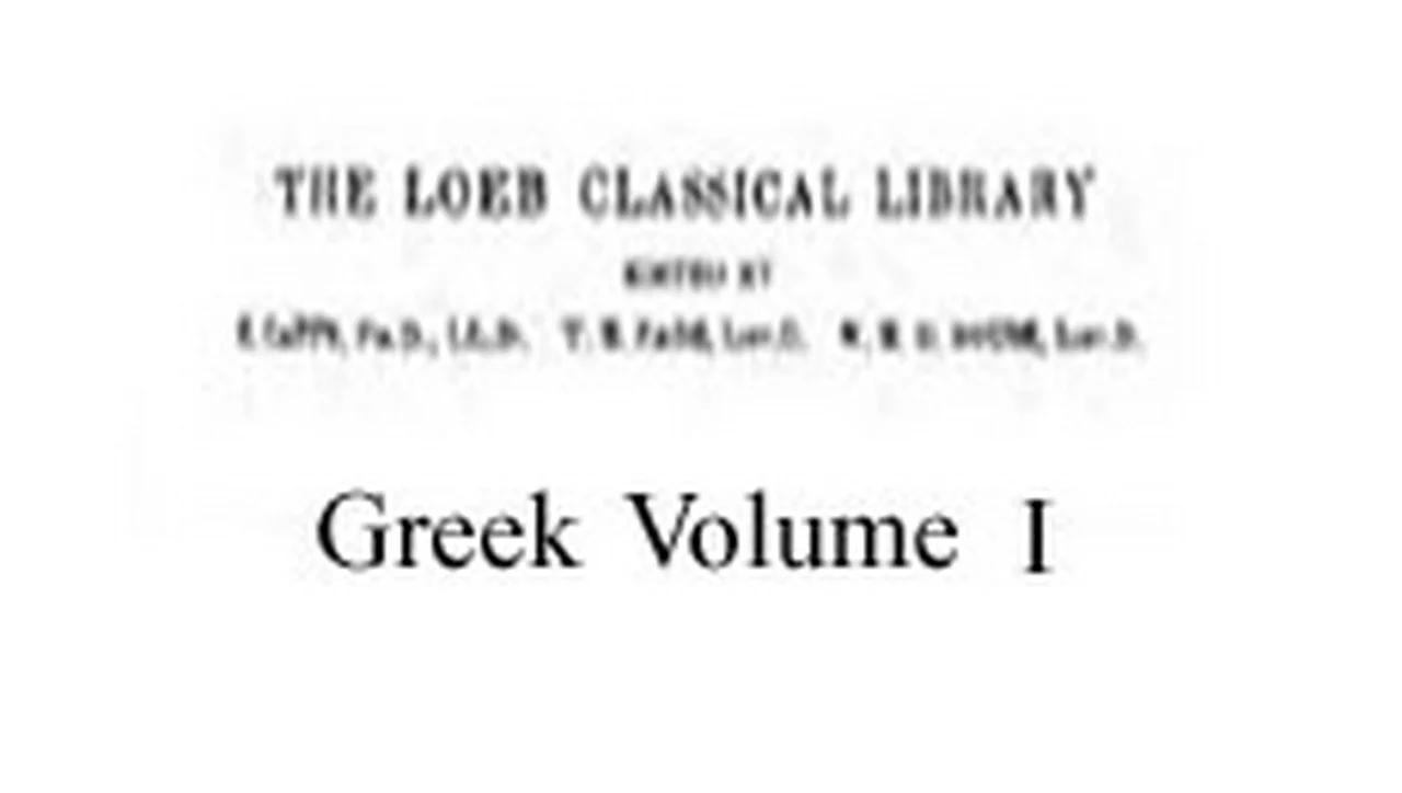 Loeb Greek I Classics OCR'd