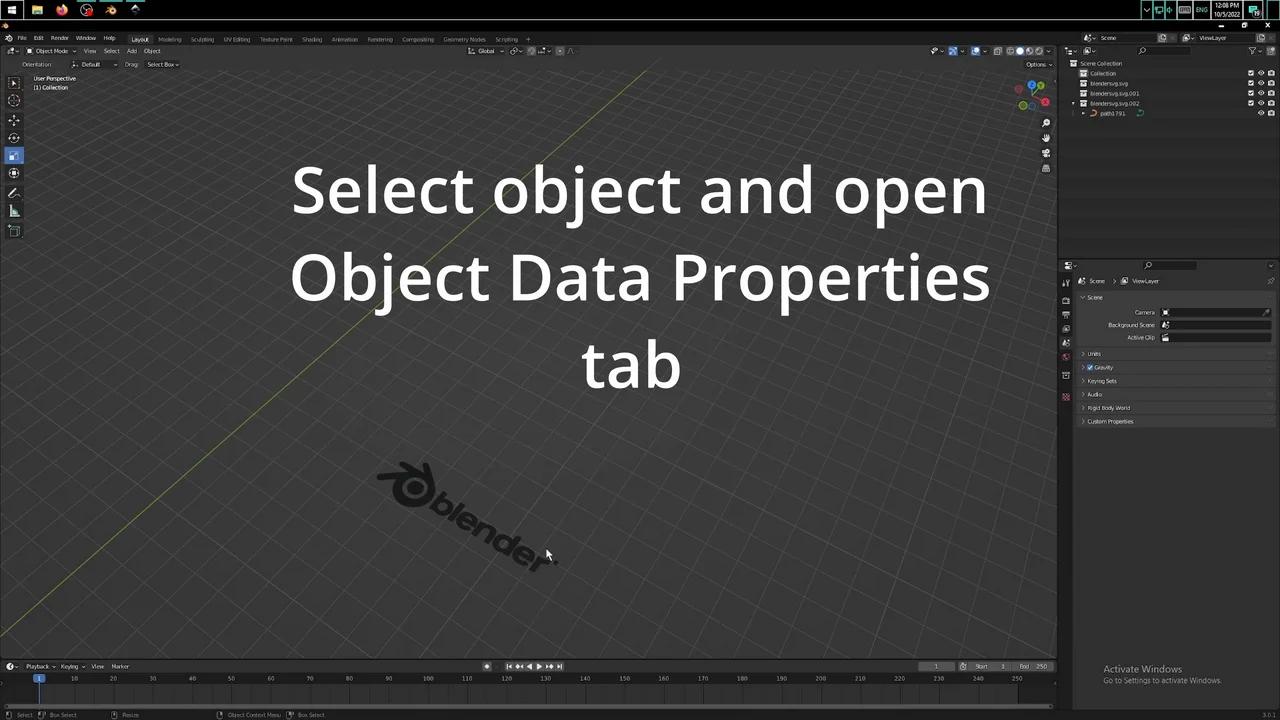 Create OBJ file from SVG - Inkscape to Blender