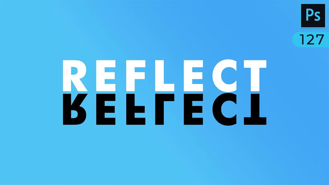 Mirrored text reflection effect in Adobe Photoshop